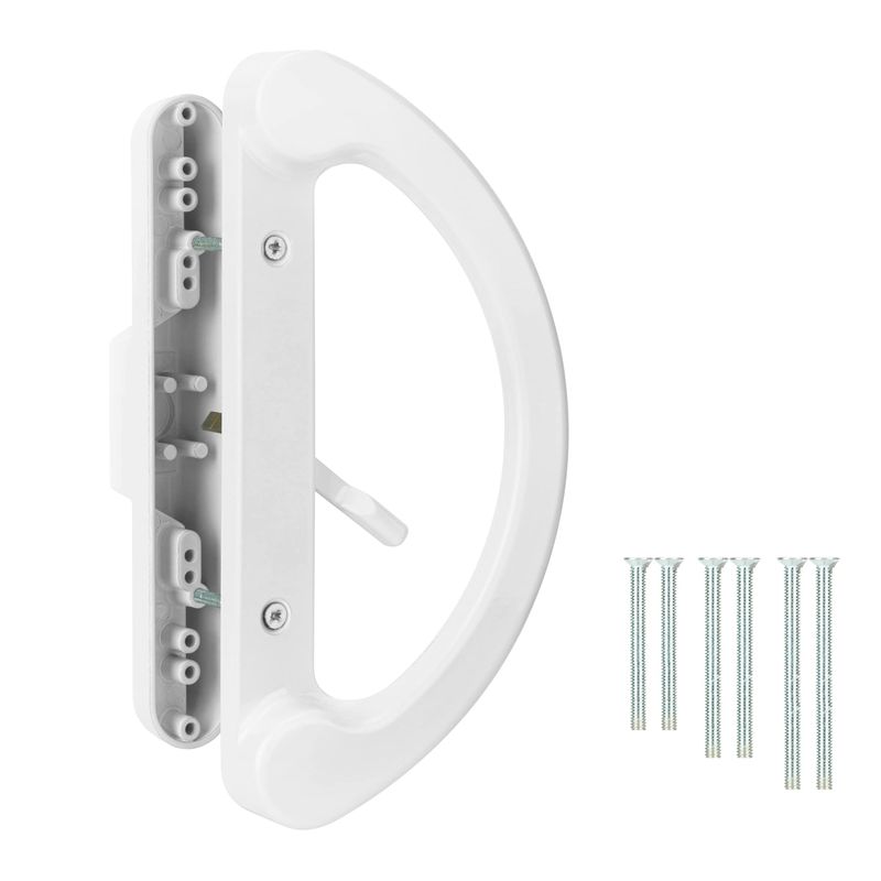 SANKINS Sliding Patio Door Handle Pull Set, White Diecast Non-Keyed ...