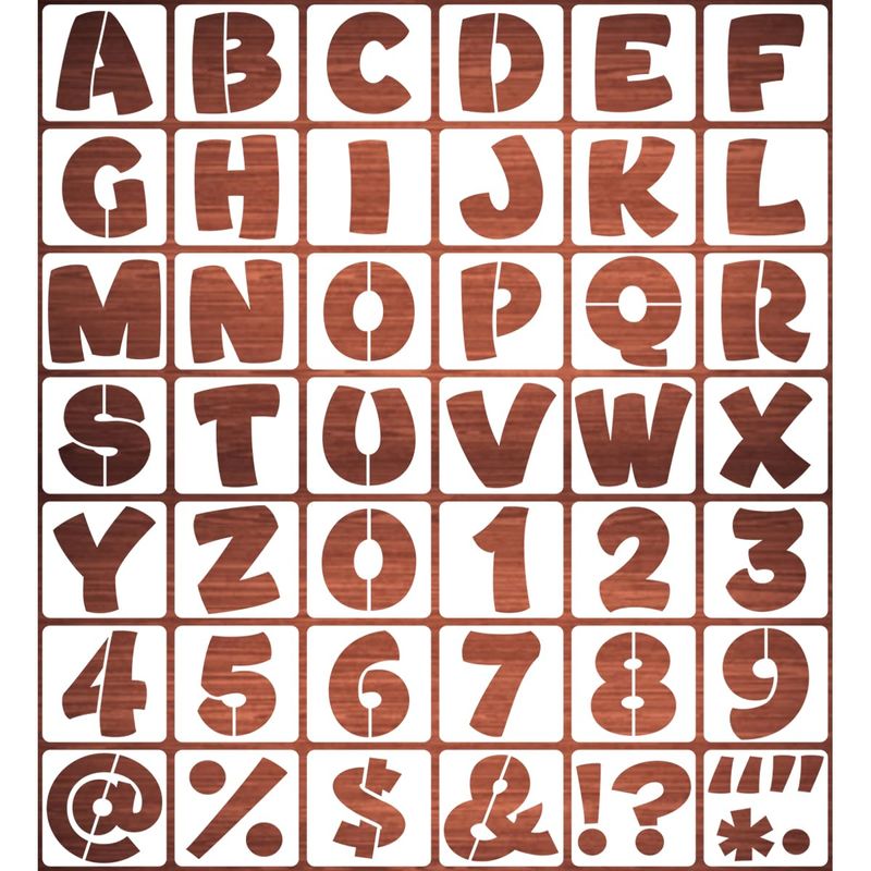 REOLAN 12 Inch Letter Stencils for Painting - 42 Pack Alphabet Letter ...