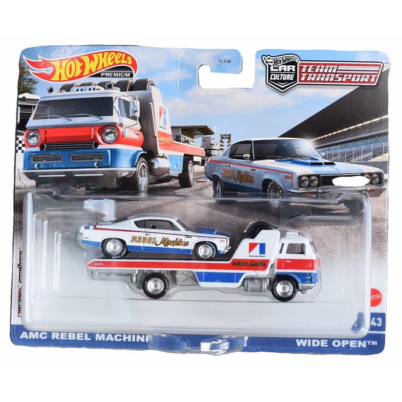 Hot Wheels AMC Rebel Machine Wide Open, Team Transport Wide Open #43 ...