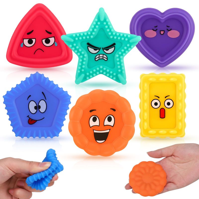 6 Pcs Sensory Texture Toys for Kid, Fidget Squishy Sensory Toys Special ...