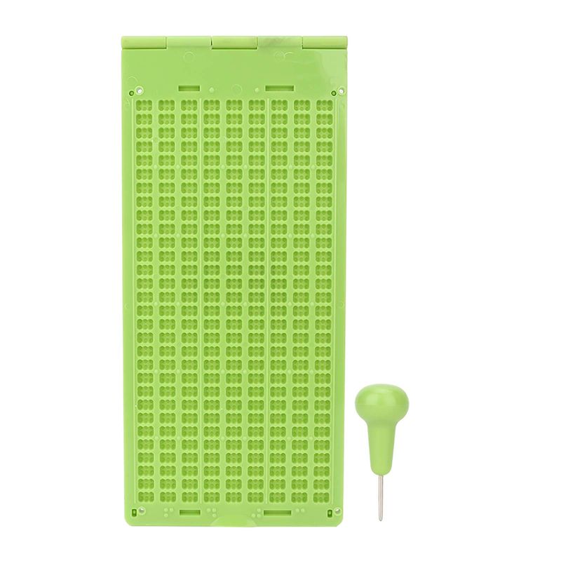 Petyoung Portable 9 Lines 30 Cells Braille Slate and Stylus, Plastic ...