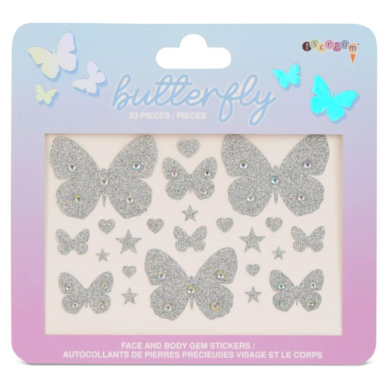 iscream Butterfly Sparkle 23pc Face and Body Gem Sticker Set - Online Marketplace - EveryMarket