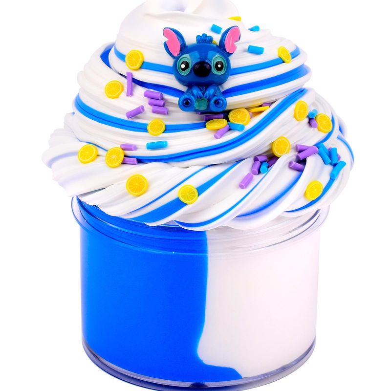 Fluffy Butter Slime Kits for Girls Boys,With Blue Cake Slime Charms ...