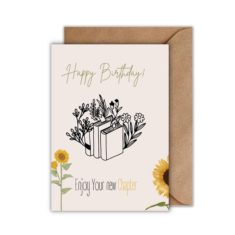 WBdesignz Birthday Card with Envelope - Greeting Card "Enjoy your new ...