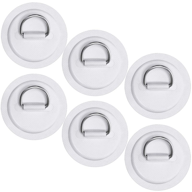 TOBWOLF 6 Pack 4.33" / 11cm Stainless Steel D-Ring Patch for Inflatable ...