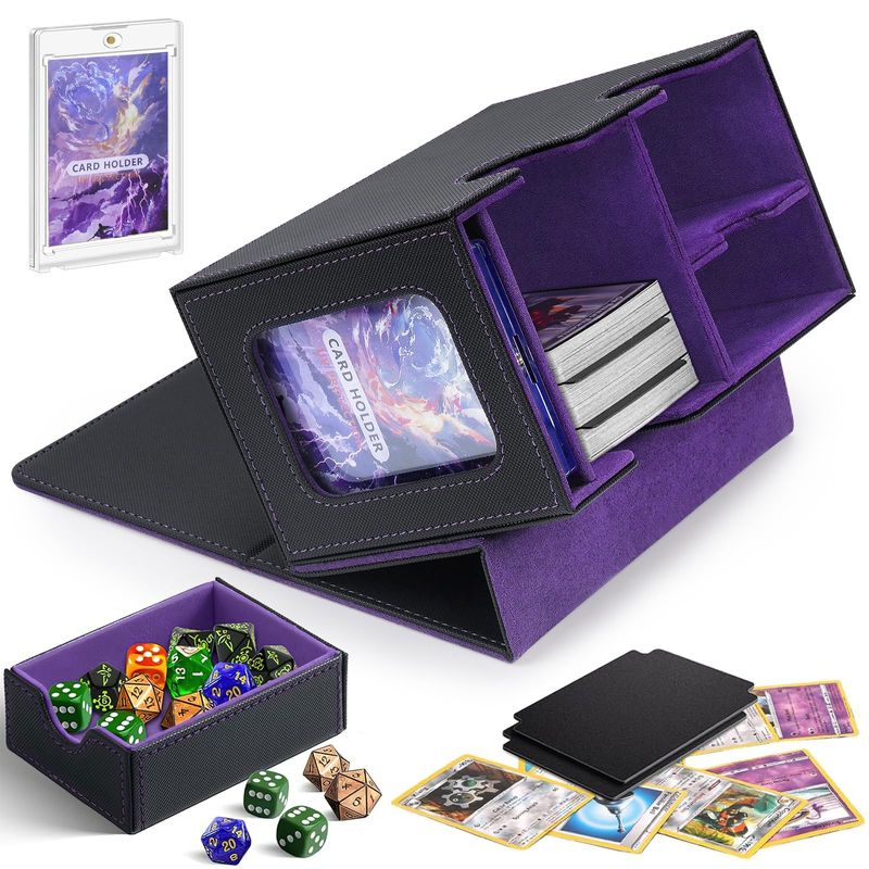 comeder Card Deck Box for MTG Commander, Card Deck Case Holds 160 ...