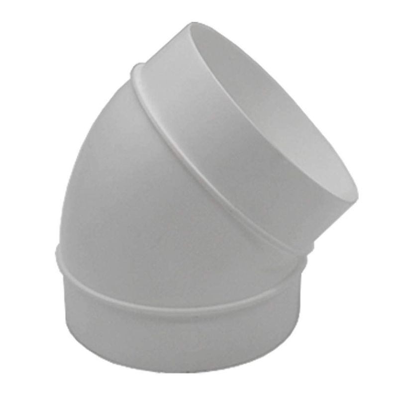 Kair 45 Degree Elbow Bend 100mm - 4 inch Round Plastic Ducting Joint to ...