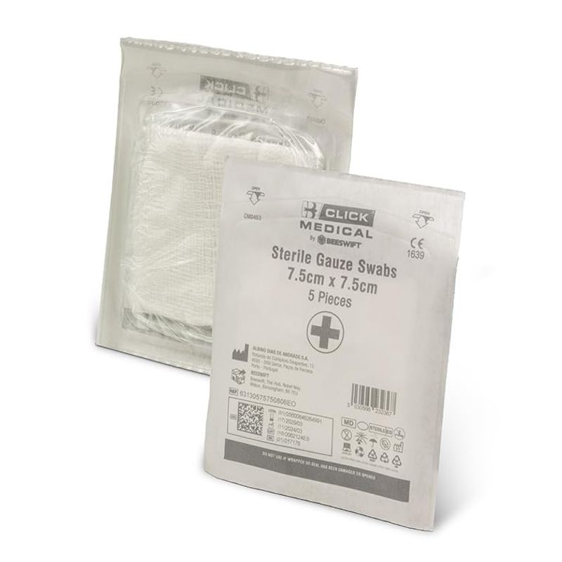 Sterile 8ply Absorbent First Aid Gauze Swabs 7.5cm x 7.5cm - 20 Packs ...