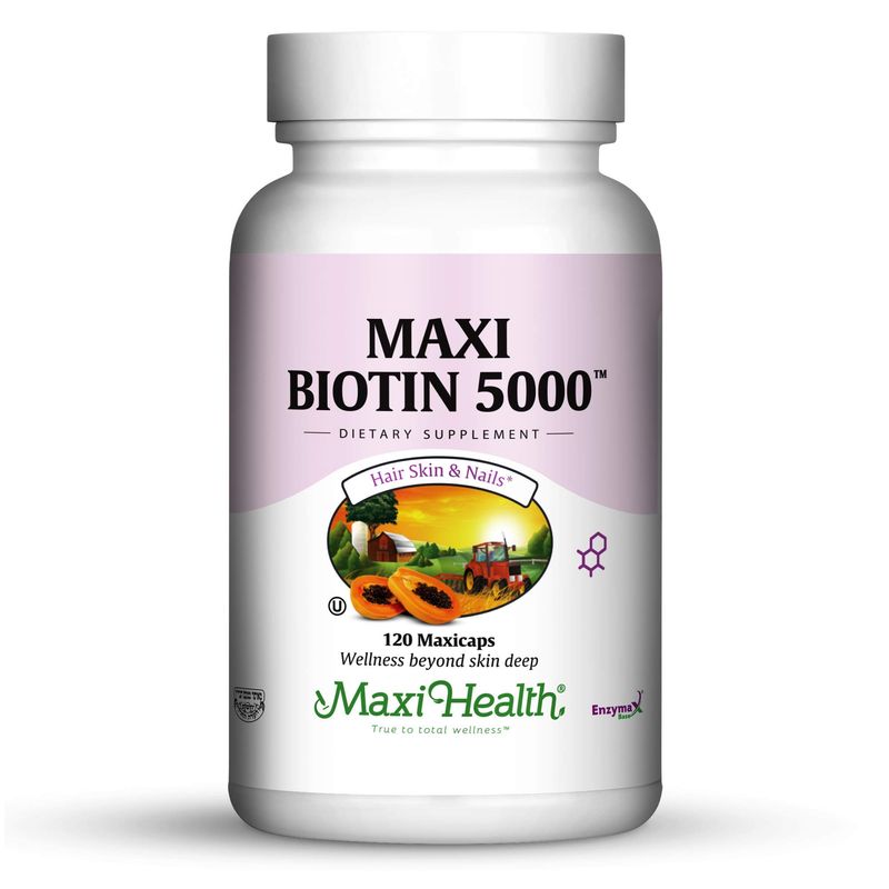 Maxi Health Biotin 5000 mcg – Hair Growth Supplement for Health and ...