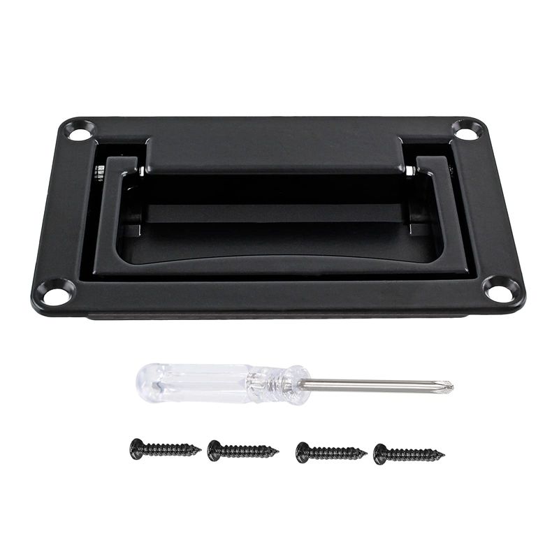 Biaungdo Concealed Recessed Pull Handle, Black Zinc Alloy Hidden Door ...