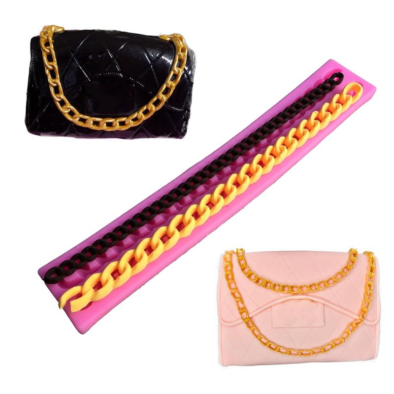 Silicone Chain Mold - Perfect for Creating Realistic Purse Bag Fondant ...