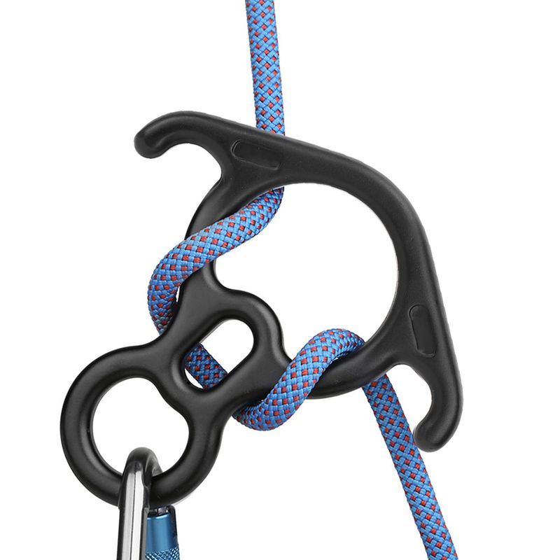 Climbing Device, 50KN Figure 8 Ring Carabiner Descender, Rappelling ...