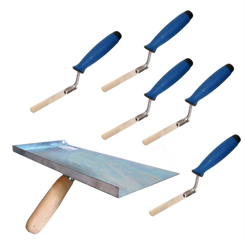 Proper Tools Jointing Set with Finger Trowels and Mortal Handle - 6PCS ...