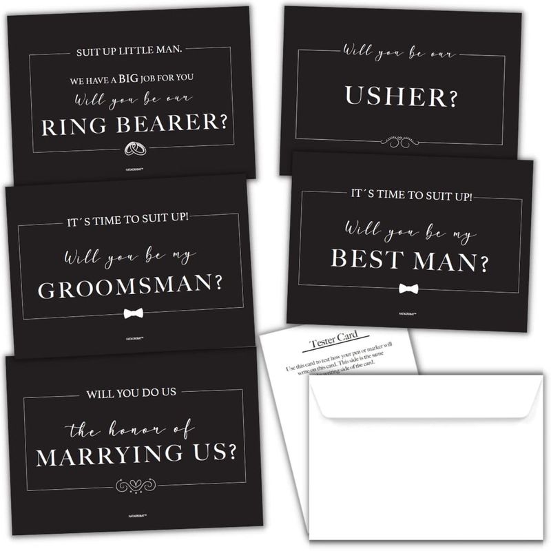 Hat Acrobat 13 Pack Will You Be My Groomsman, Best Man Proposal Card ...