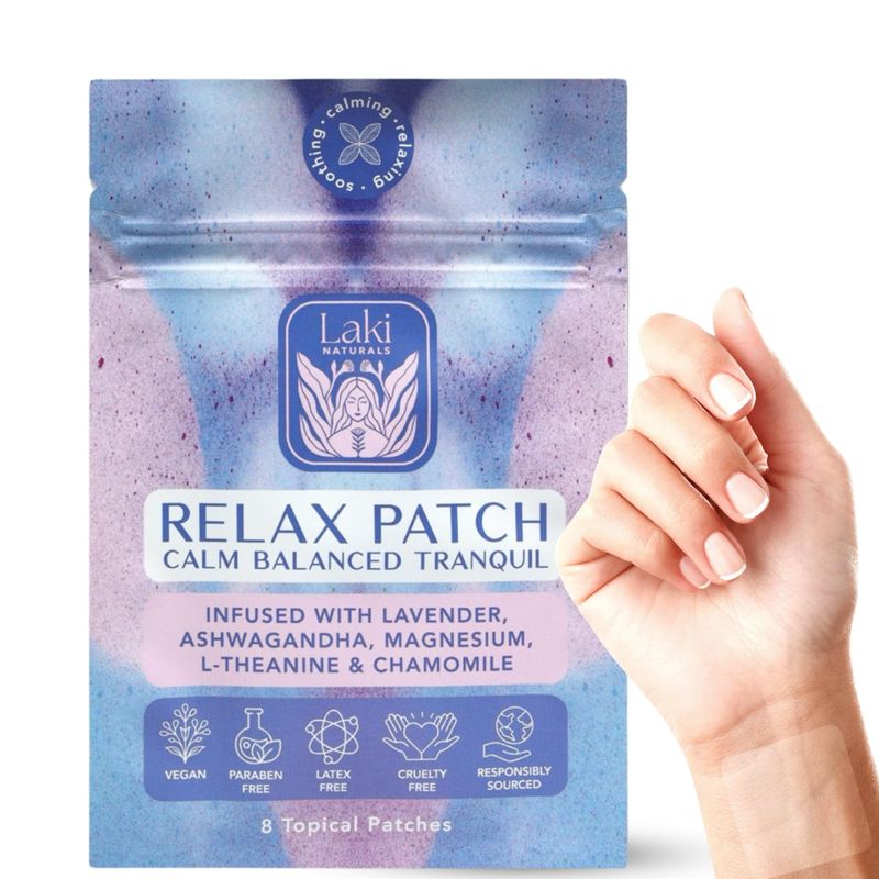 Laki Naturals Relax Patch (Pack of 8) | Natural Plant-Based Ingredients ...