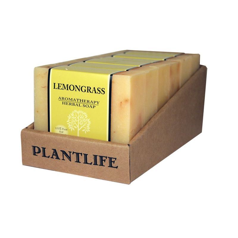 Plantlife Lemongrass 6-pack Bar Soap - Moisturizing and Soothing Soap for Your Skin - Hand ...