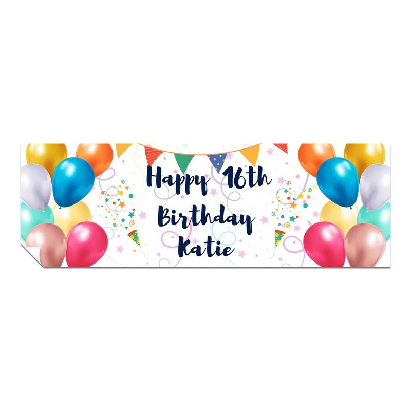 Personalised Birthday Banners - Happy Birthday Banners for Men & Women ...