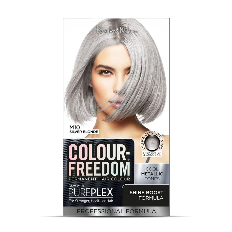 Colour Freedom Metallic Silver Blonde Permanent Hair Dye with PurePlex ...