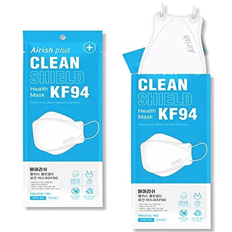 【40枚】 Airish Plus CLEAN SHIELD KF94 防疫マスク プレミアムマスク ウイルス飛沫 PM2.5個包装 感染 予防 医療部外品MASK [並行輸入品] (40 ...