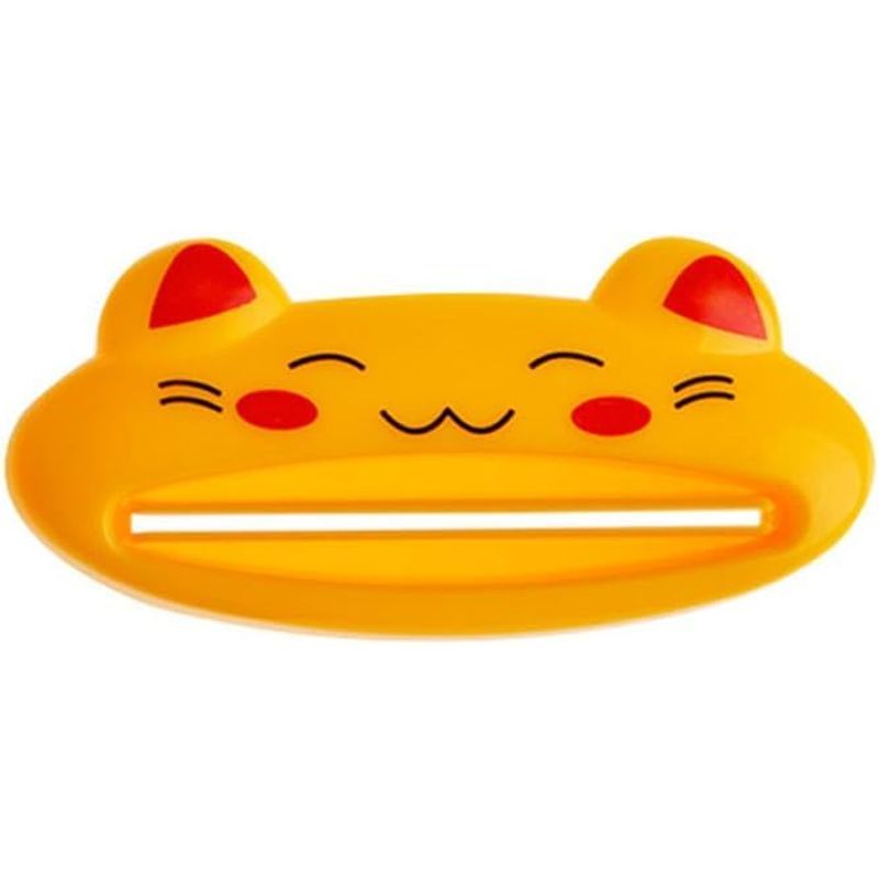 Animal Plastic Tube Squeezer Toothpaste Dispenser (Yellow cat Design ...