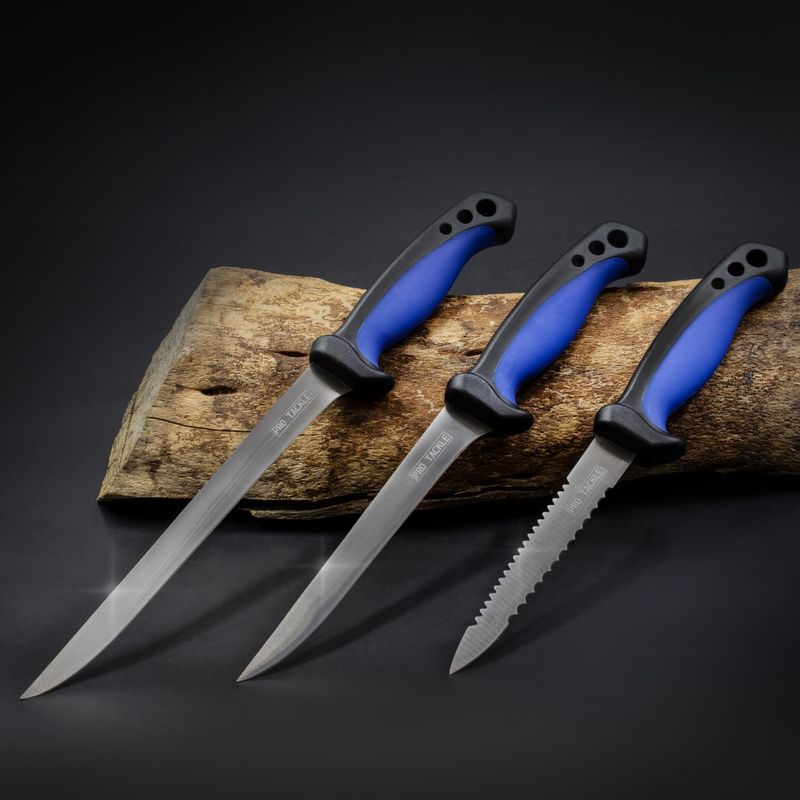 Pro Tackle Filleting Knife Set Including Case Fishing Knife Sharpener ...