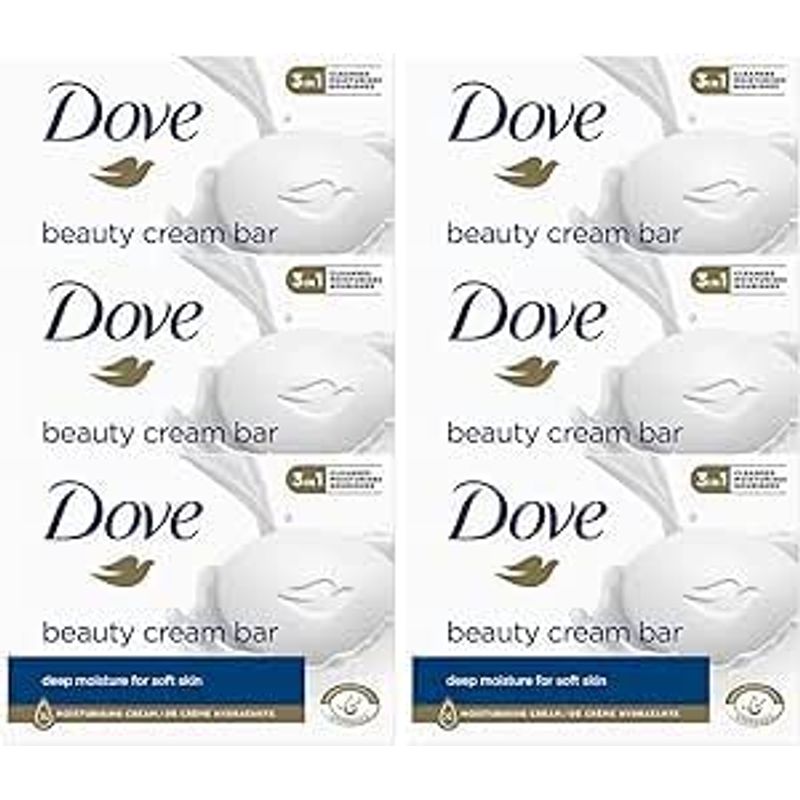 6 x Dove Beauty Cream Bar | Classic Original Soap for Shower & Bath ...