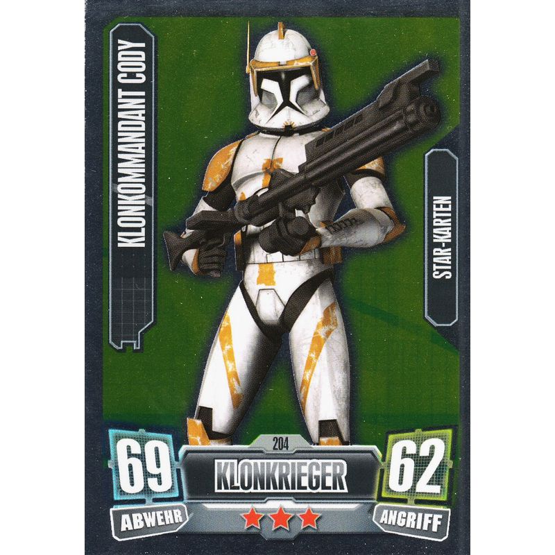 Star Wars Force Attax Single Card, Series 2, 204 Klonkommandant Cody ...