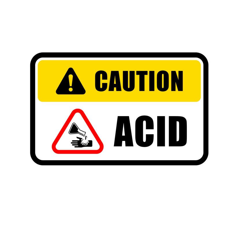 Caution Acid Correx Sign Board - Durable Corrugated Plastic 300mm x ...