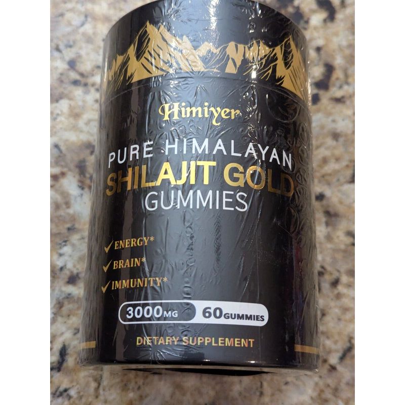 Himiyer Pure Himalayan Shilajit Gold Gummies Energy Immunity 60 ct exp ...
