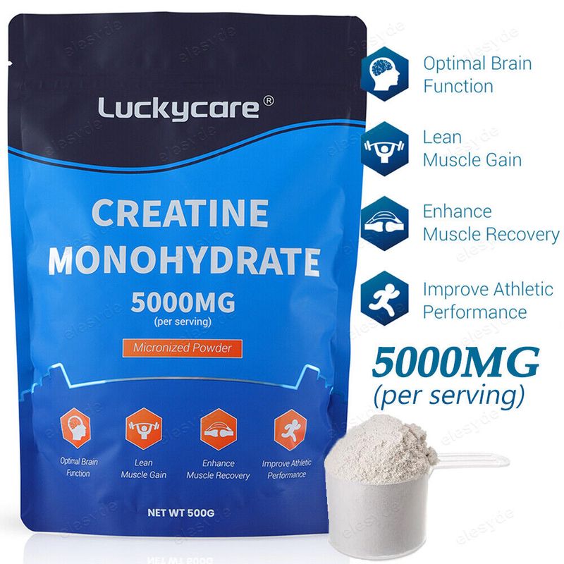 500g Supplements Creatine Monohydrate (Micronized) Powder - 5000mg Per ...