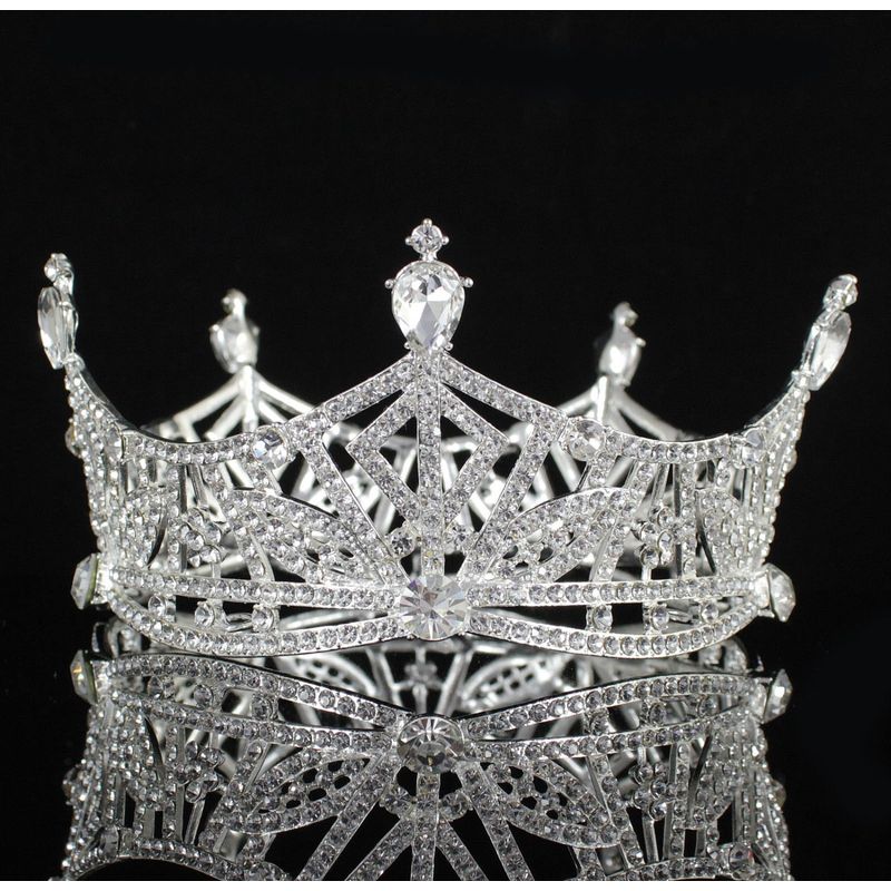 Miss America Crown Clear Austrian Rhinestone Crystal Hair Tiara Beauty ...