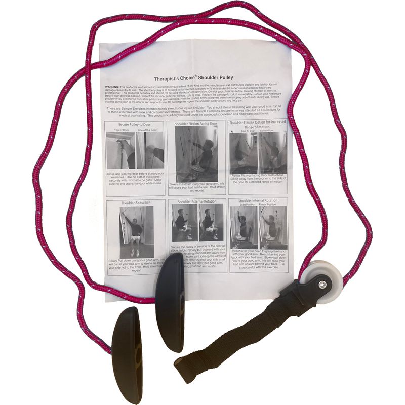 Therapist’s Choice® Shoulder Pulley, Over The Door, with Patient Guide ...