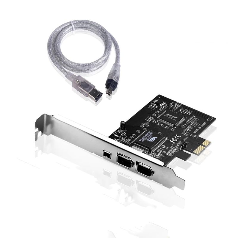 S SIENOC Desktop PCI-E Expresskarte Express Card FireWire PCI Express Schnittstellenkarte 1394a ...