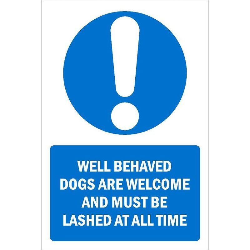 Well behaved dogs are welcome and must be lashed at all time, mandatory ...