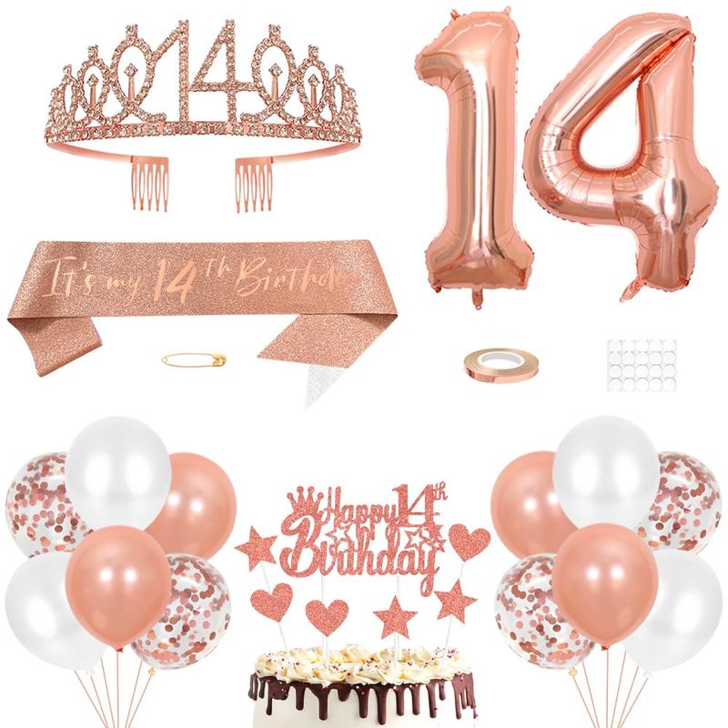 14th Birthday Decorations Princess Crown Queen Tiara It's My 14th ...
