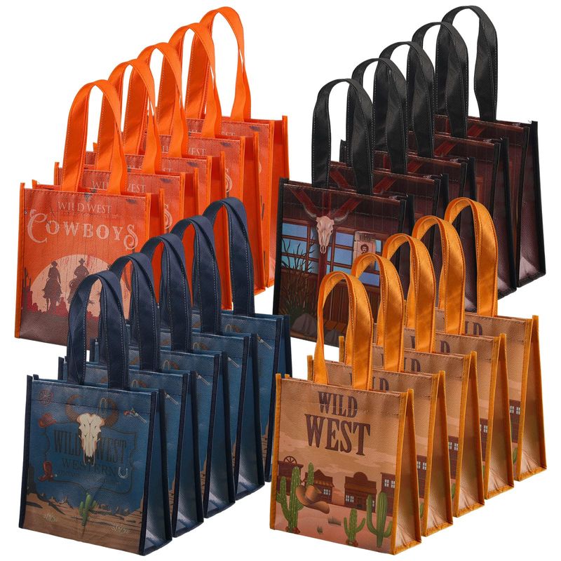 Domensi 24 Pcs Western Cowboy Treat Bags Wild West Party Goodie Gifts ...