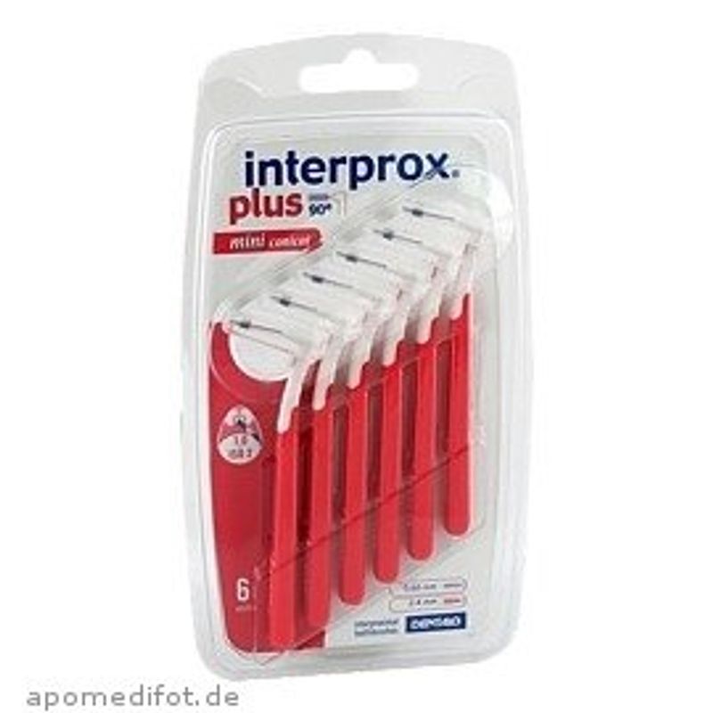 Interprox Toothbrush, Red Mini Interdental Brushes - Set of 36, Easy to ...