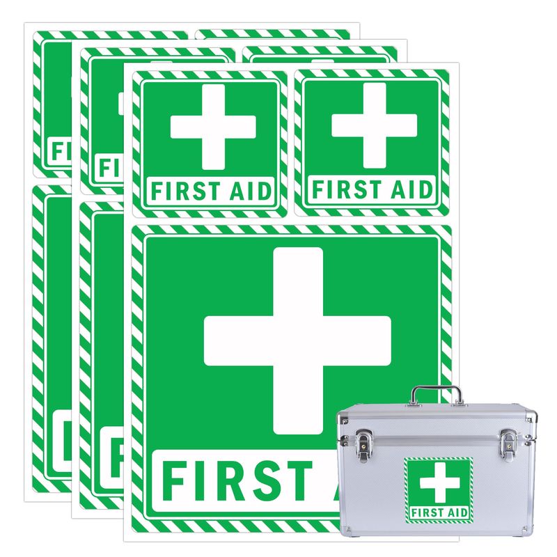 Trendsslabels First Aid Kit Sign Sticker Self Adhesive Emergency Safety ...