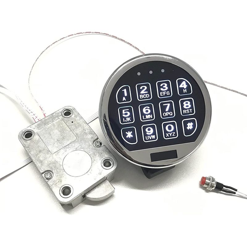 Stack-On Elite Lock Gun Safe Lock Replacement LED Keypad Chrome With ...