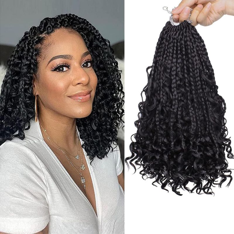 Leeven 10 Inch Boho Box Braids 8 Packs Pre-looped Bohemian Braiding ...