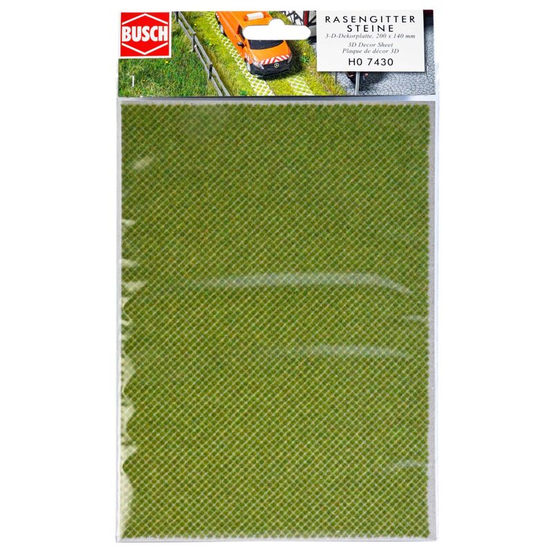 Busch 7430 Grass/Lawn Paving Blocks HO Scenery Scale Model Scenery ...