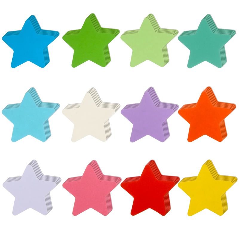 360 Pcs Star Cutouts Assorted Color Paper Star Cut-Outs Star Shapes ...