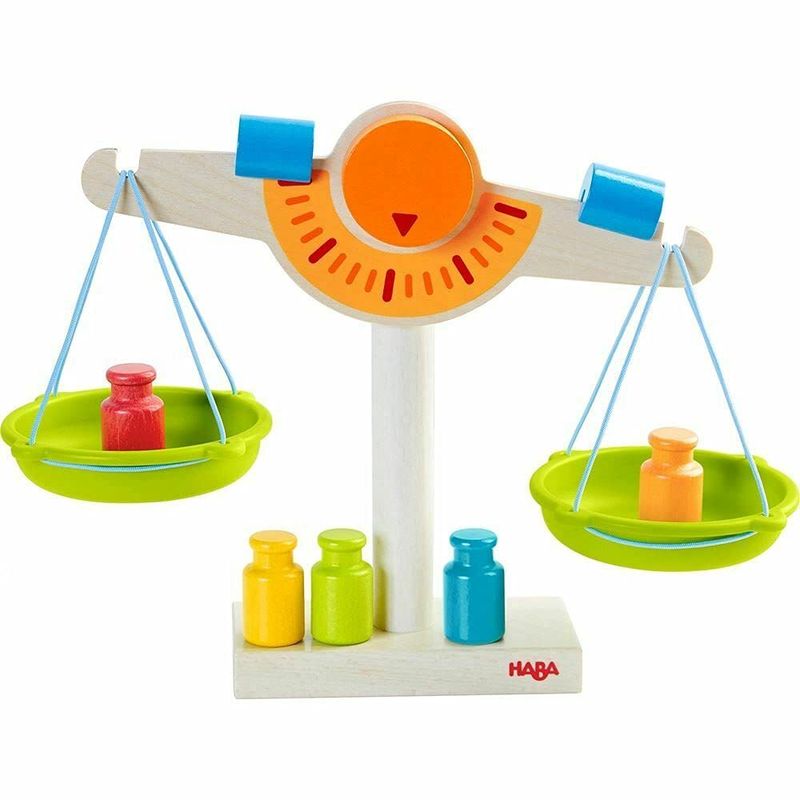 HABA Play Store Scale - Wooden Balance with Real Weights for Pretend ...