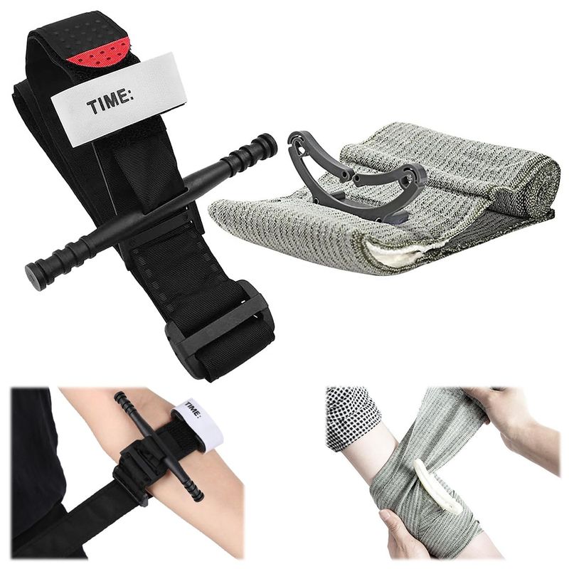 JReHuiG 6 Inch Tourniquet Bandage Set, 3.8 x 95 cm Tourniquet Tactical ...