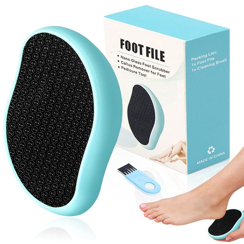 Glass Foot File Callus Remover - Foot Scrubber and Heel Scraper for ...