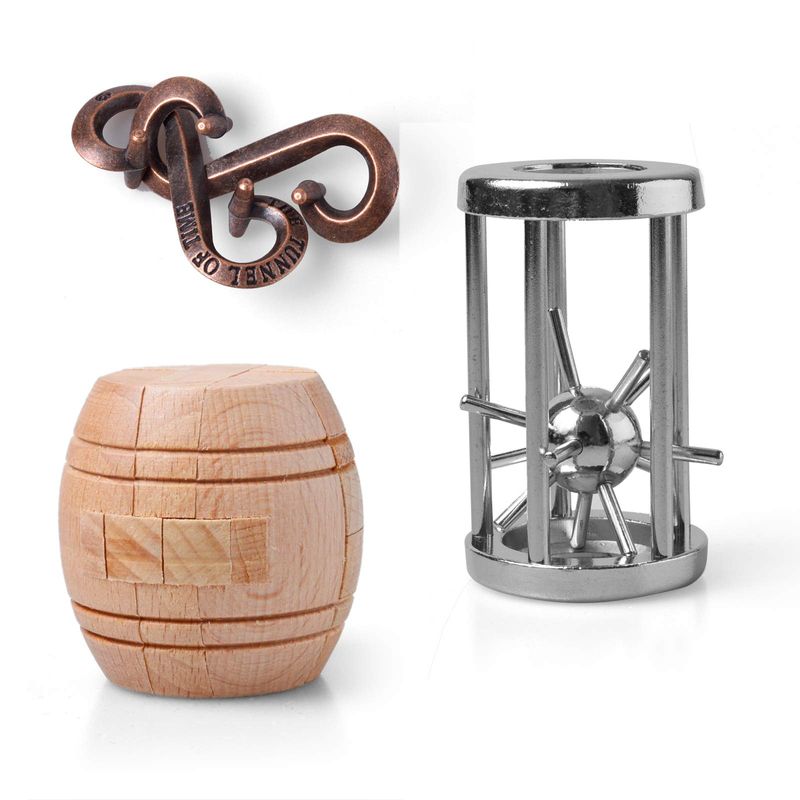 EJOYFL Brain Teaser Puzzle Unlock Interlock Puzzle IQ Test Toy 3D ...