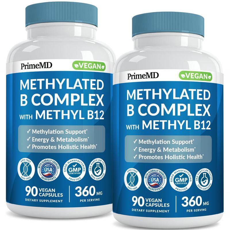 Methylated B Complex with Methylfolate and B12 Methylcobalamin 1000 mcg - Methylated ...