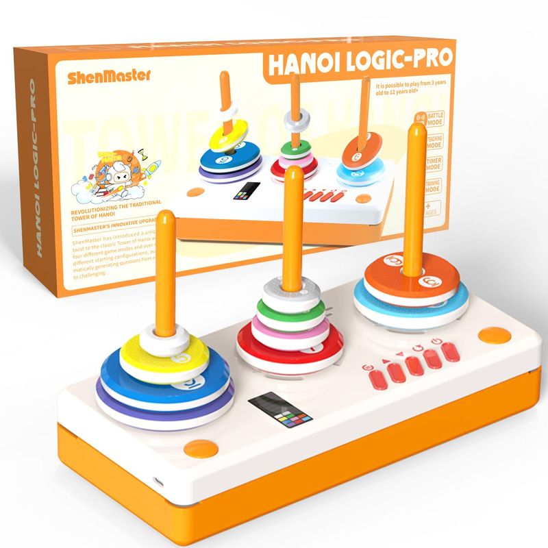 ShenMaster Electronic Tower of Hanoi,Logic Puzzles for Kids & Adult 3 ...