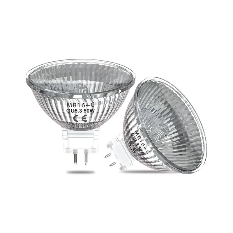 Luxvista MR16 Halogen Light Bulbs, 50W 12V GU5.3 Spotlight Bulb ...