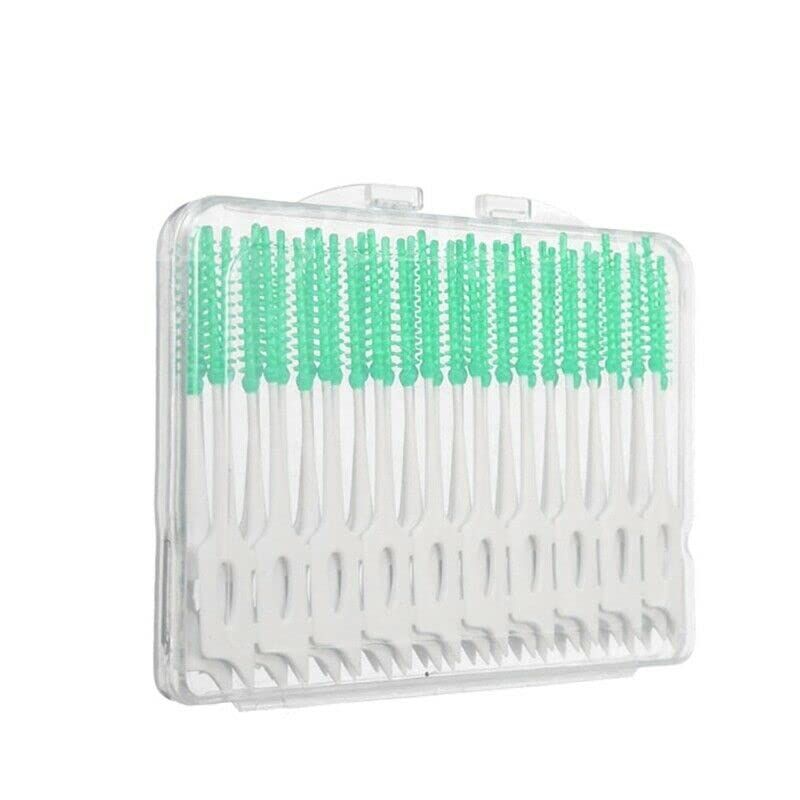 EliteKoopers 120Pcs Green Interdental Clean Teeth Floss Sticks For ...